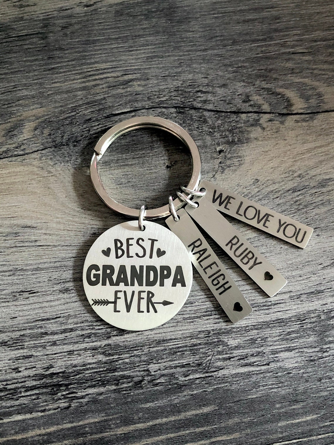 Grandpa Gift Keychain Key Chain • BEST GRANDPA EVER • #1 Grandpa ...