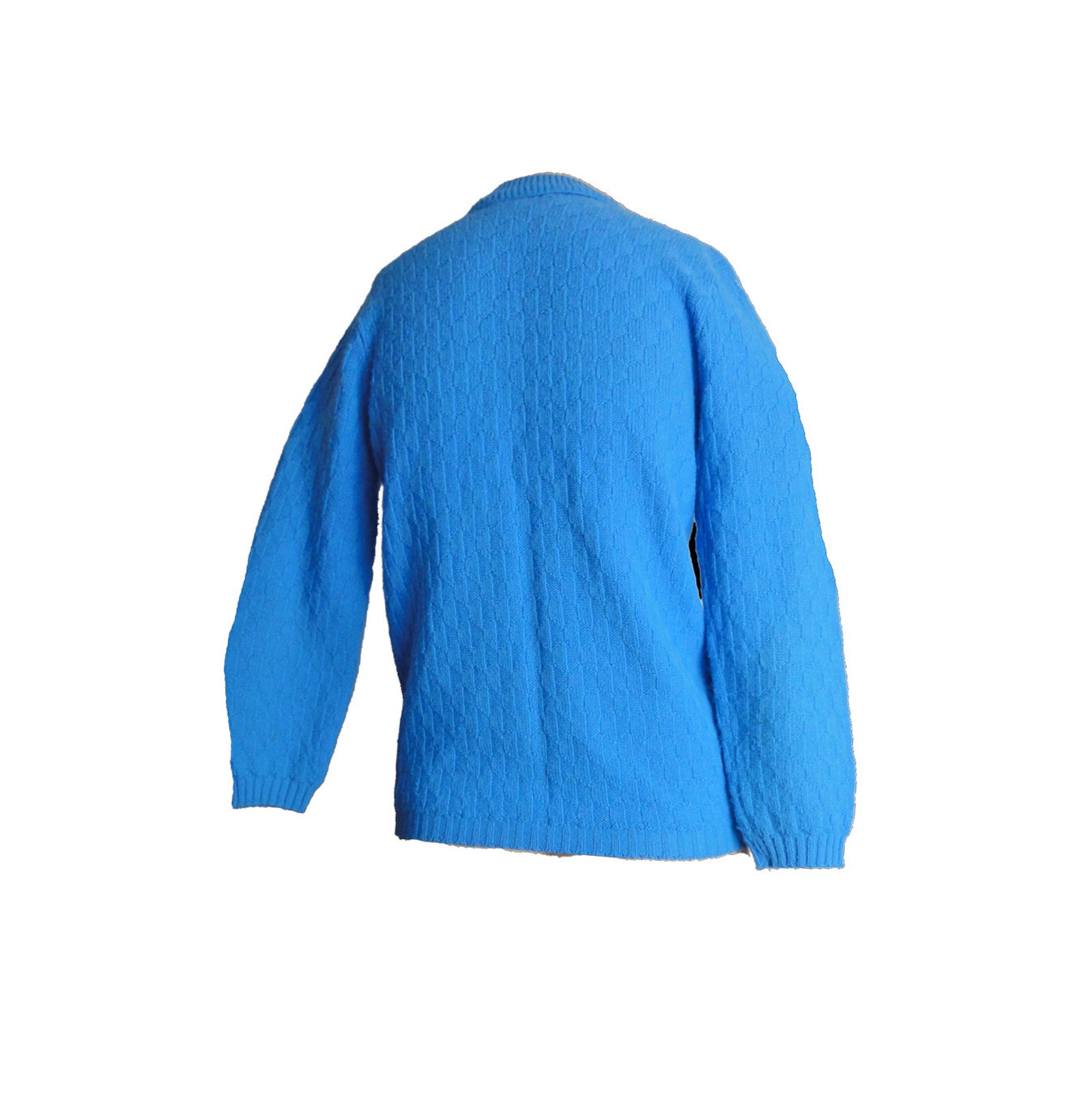 Vintage 60s Cardigan Sweater Periwinkle Blue Sweater Acrylic | Etsy