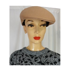 Vintage 1970s Cuffley Hat Camel Tan 100% Wool Lippincott\ascot Cap ...
