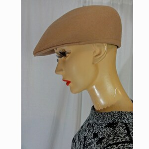Vintage 1970s Cuffley Hat Camel Tan 100% Wool Lippincott\ascot Cap ...