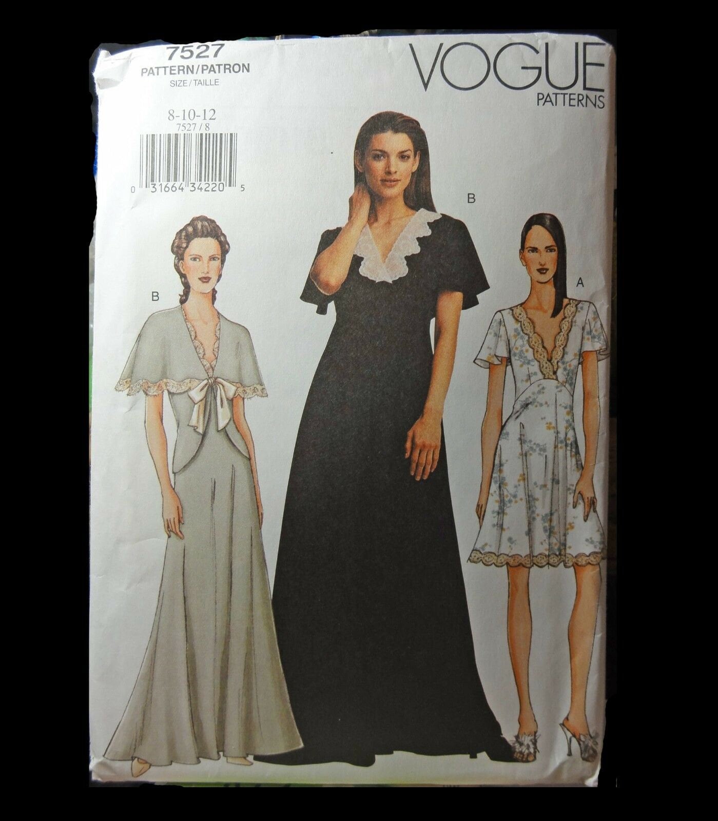 Vintage 1980s Vogue Pattern Bed Jacket & Nightgown or Maxi Dress Uncut ...