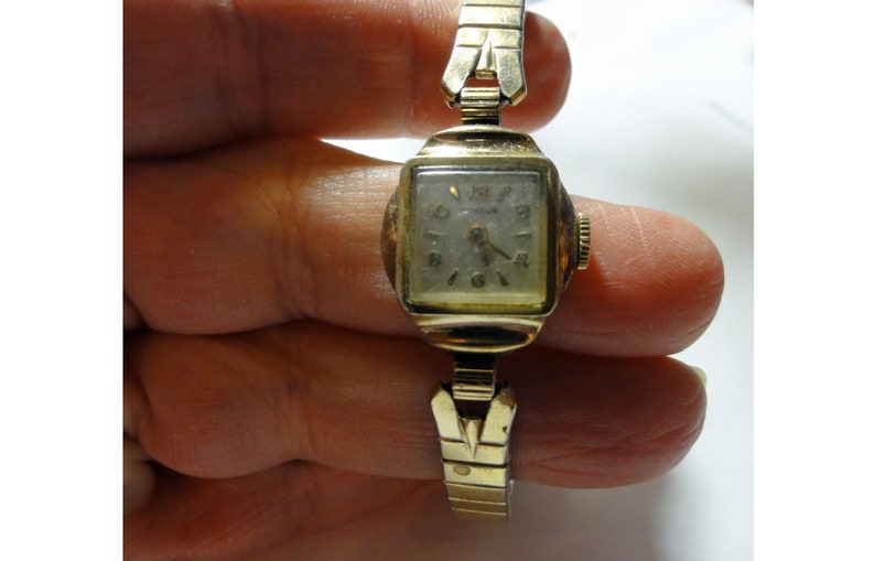 Vintage Benrus Swiss 10K RGP Bezel Ladies Wristwatch Speidel Band Wind ...