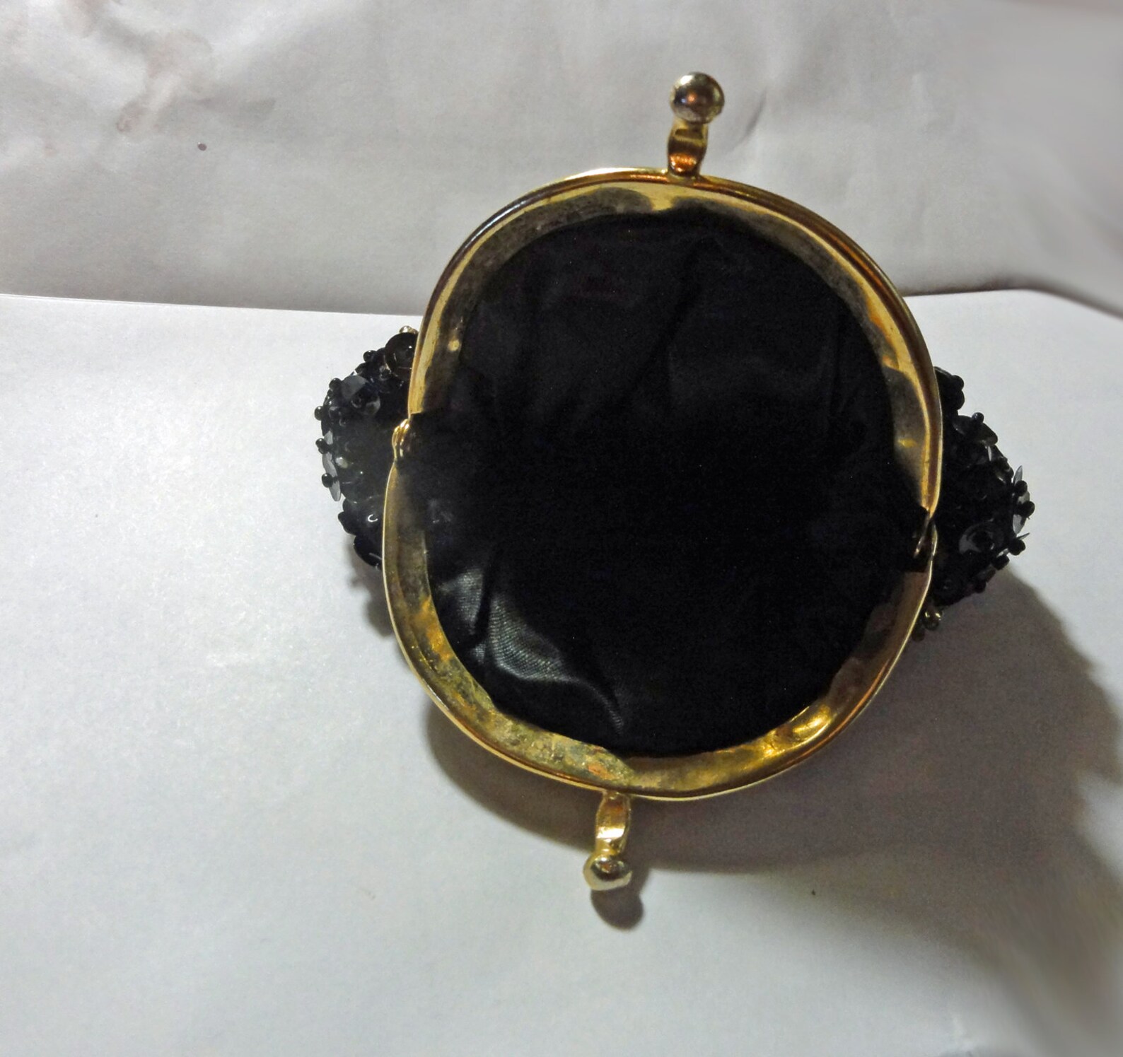 Black Beaded Sequin Mini Purse Vintage 60s Coin Purse With - Etsy