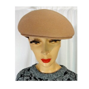 Vintage 1970s Cuffley Hat Camel Tan 100% Wool Lippincott\ascot Cap ...