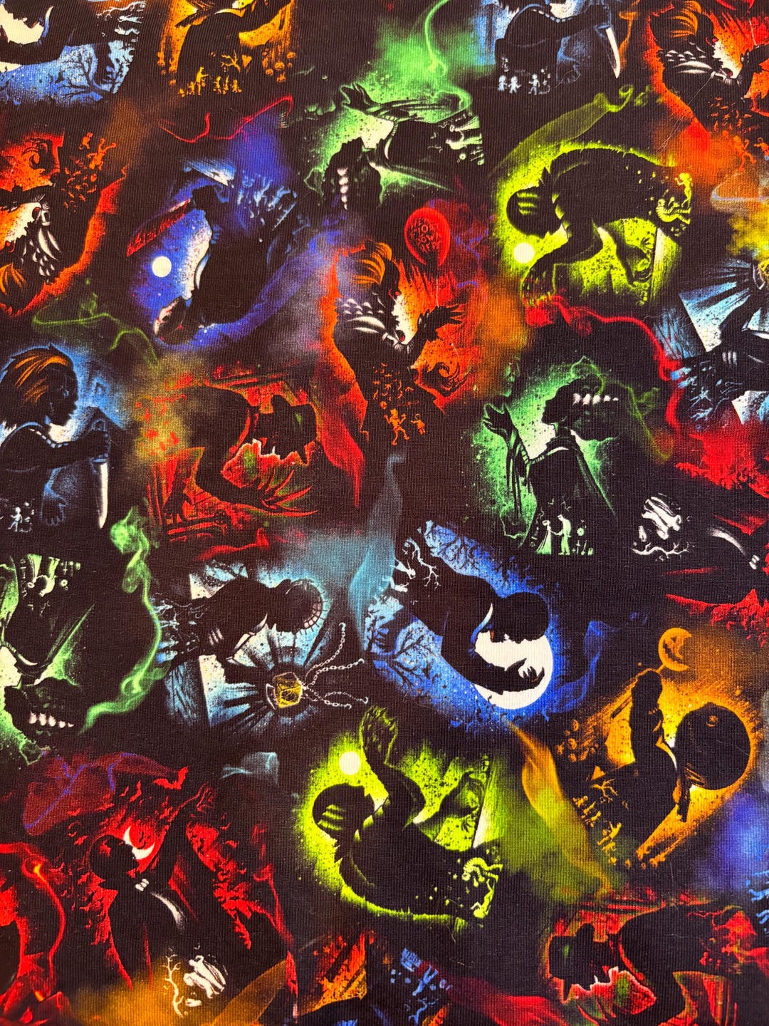 Horror Silhouettes, Halloween Fabric, Horror Movies, Fabric for Crafts ...