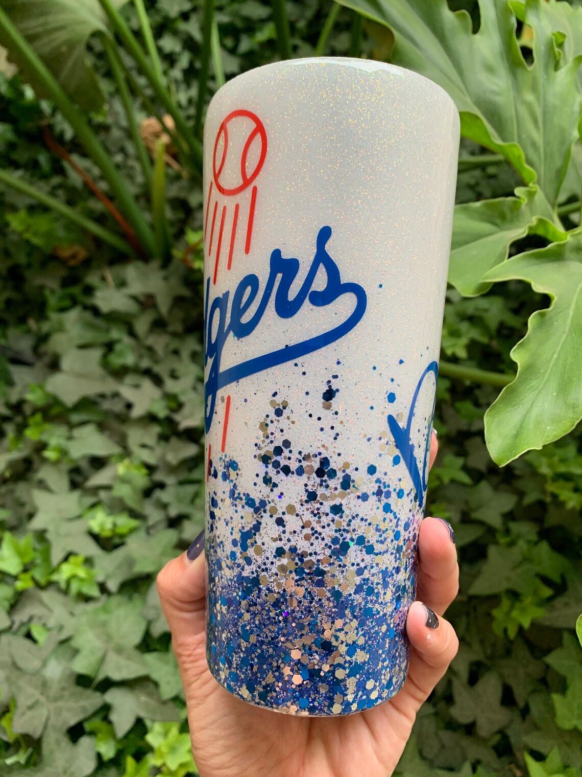 Dodger Glitter Cup Dodgers Tumbler Dodgers Glitter Tumbler | Etsy