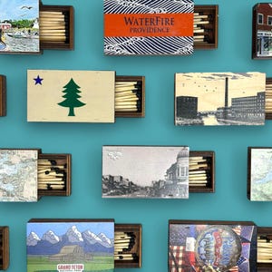 Wooden Keepsake Matchbox With Matches - Custom - Etsy