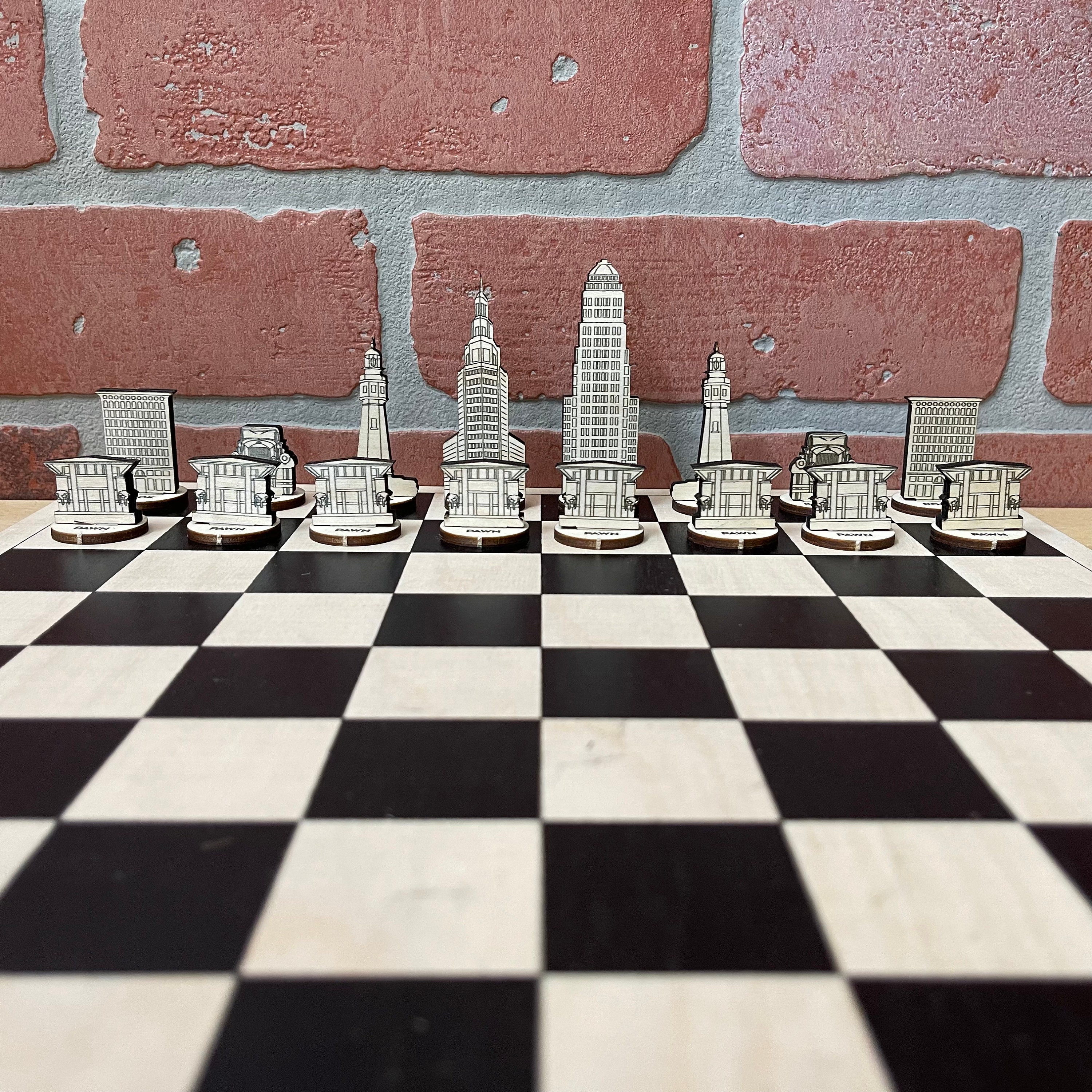 City Vs. City Chess Set Buffalo NY - Etsy