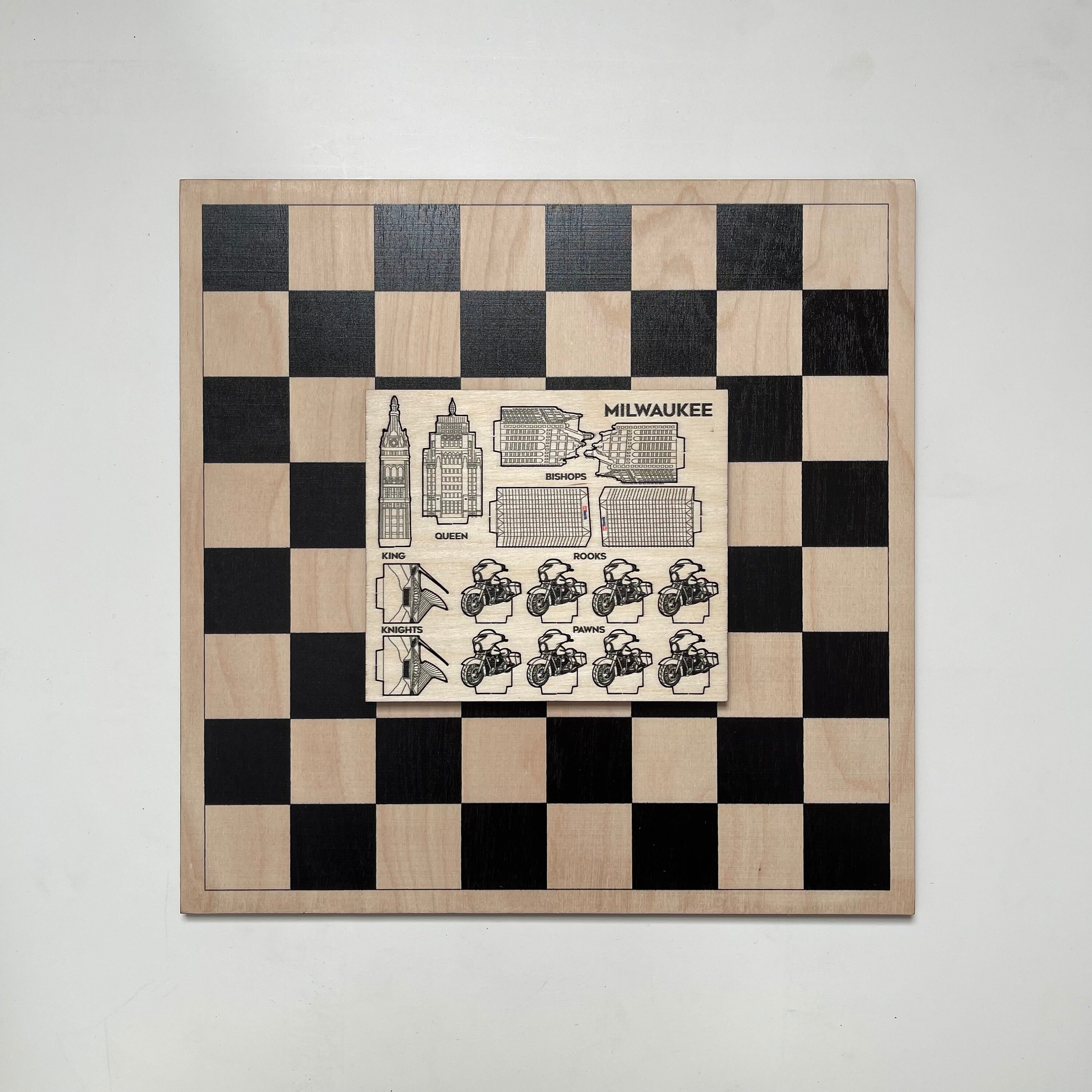 City Vs. City Chess Set Milwaukee WI - Etsy