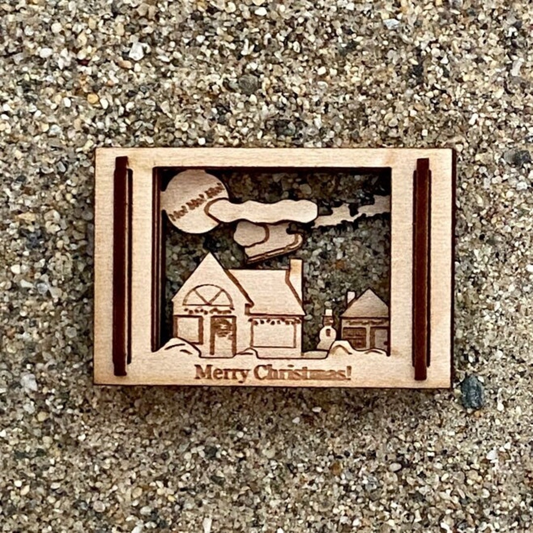 Merry Christmas - Miniature Matchbox Scene - Etsy