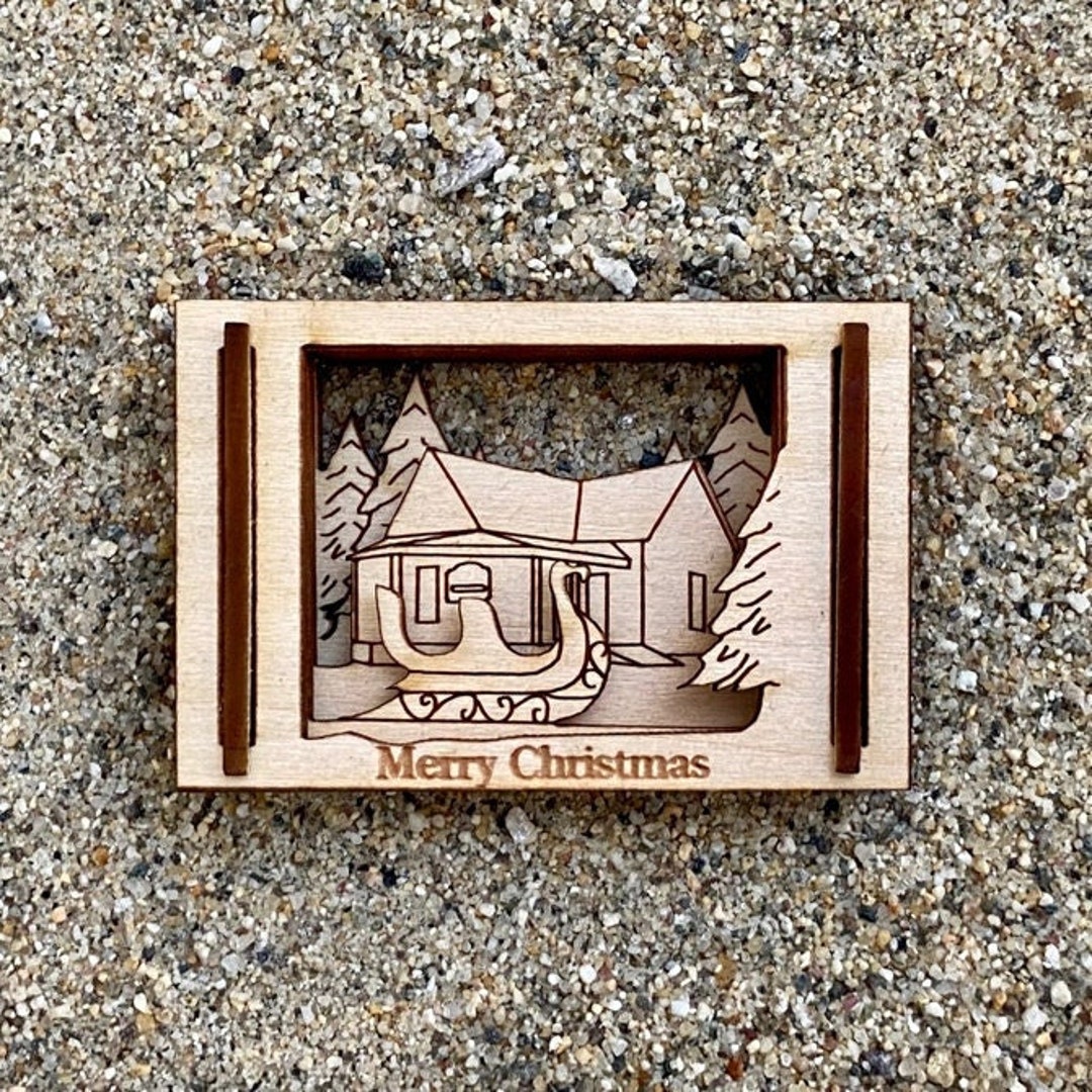 Merry Christmas - Miniature Matchbox Scene - Etsy