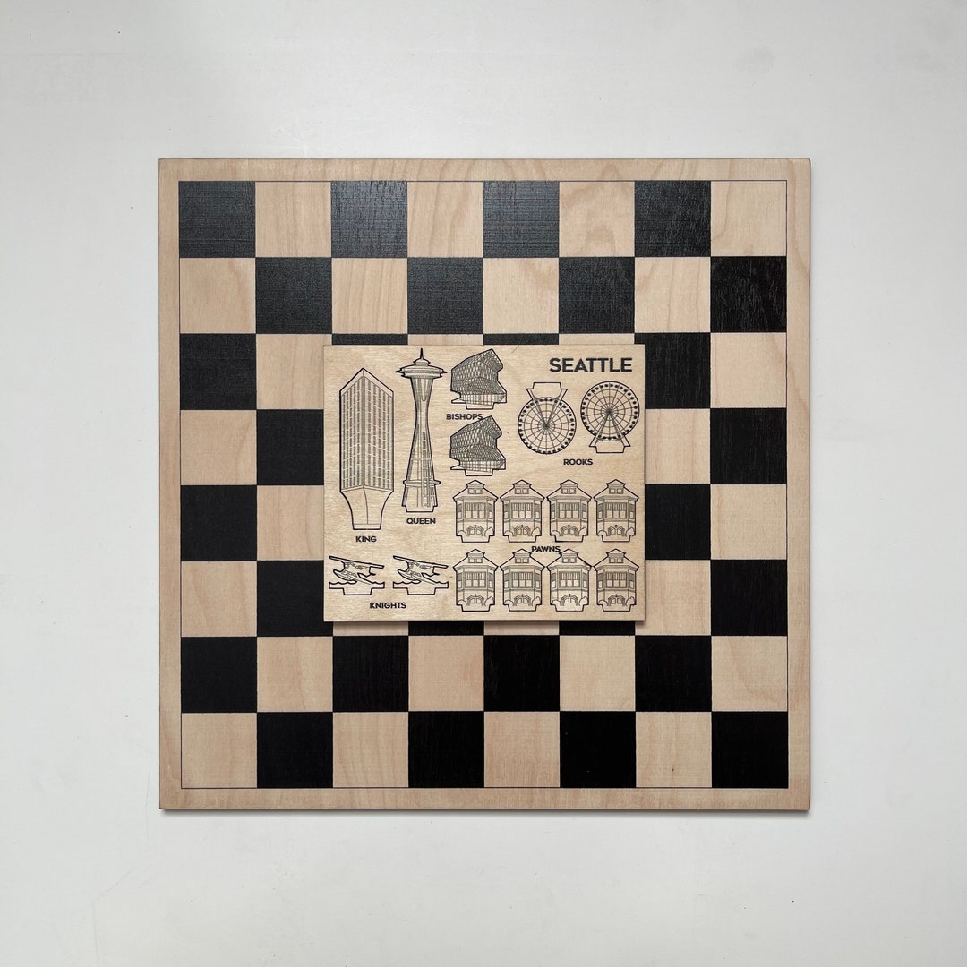 City Vs. City Chess Set - Seattle, WA - Etsy