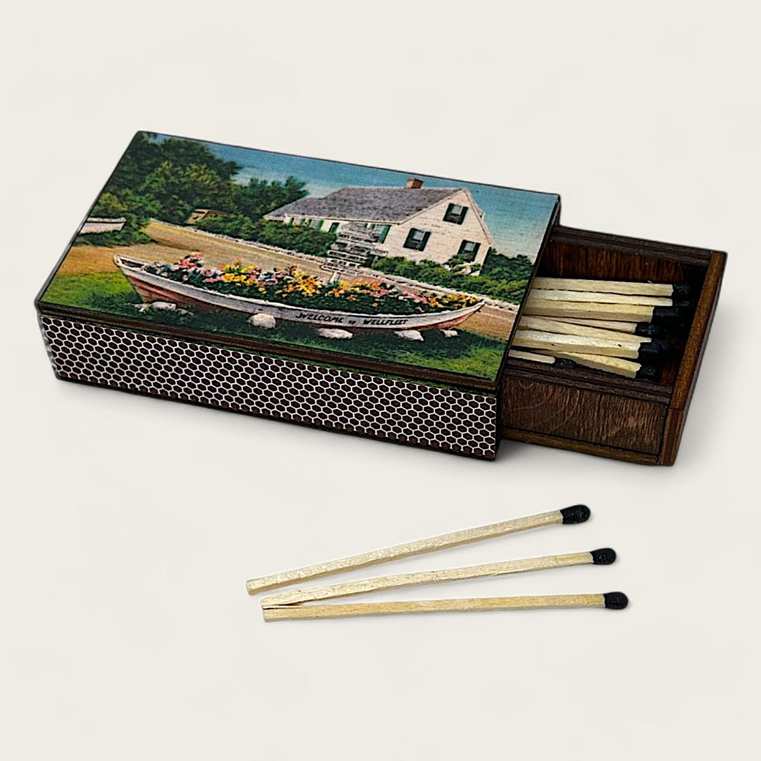 Wooden Keepsake Matchbox With Matches - Custom - Etsy