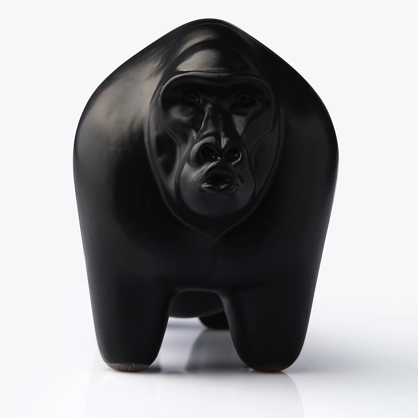 Black Ceramic Silverback Gorilla Sculpture - Etsy