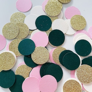 Green, Pink and Gold Confetti Mix, Jungle Party Decoration, Glitter ...