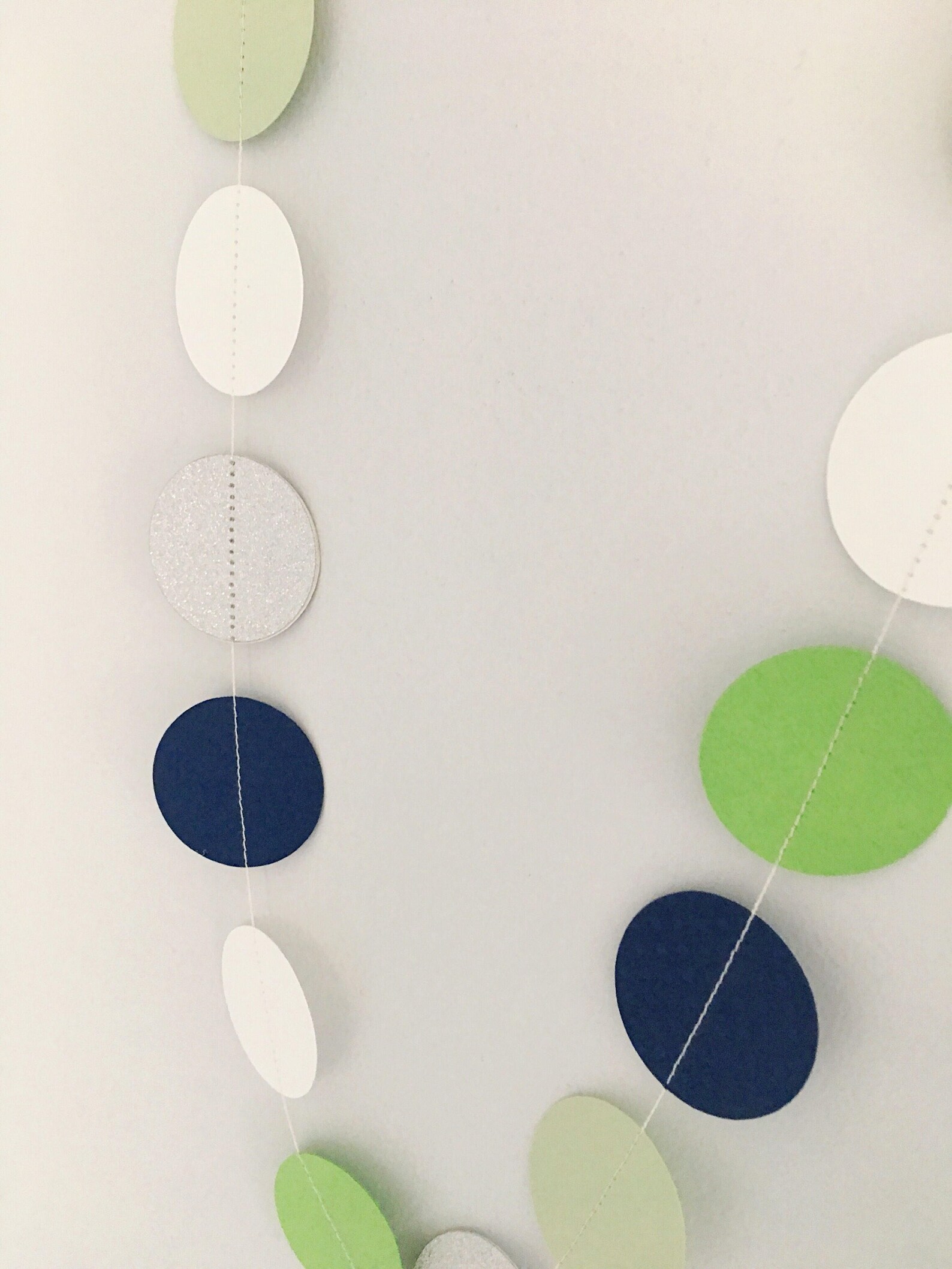 Green Blue Silver White Paper Garland Boys Party Decor Baby - Etsy