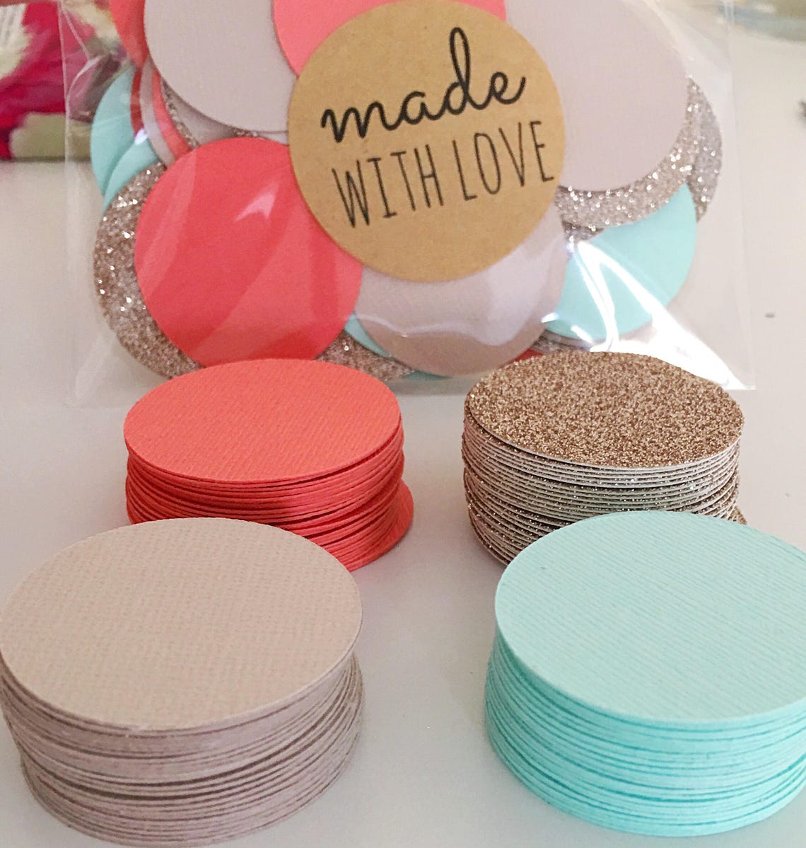 Birthday Confetti Table Confetti Party Decoration Coral - Etsy