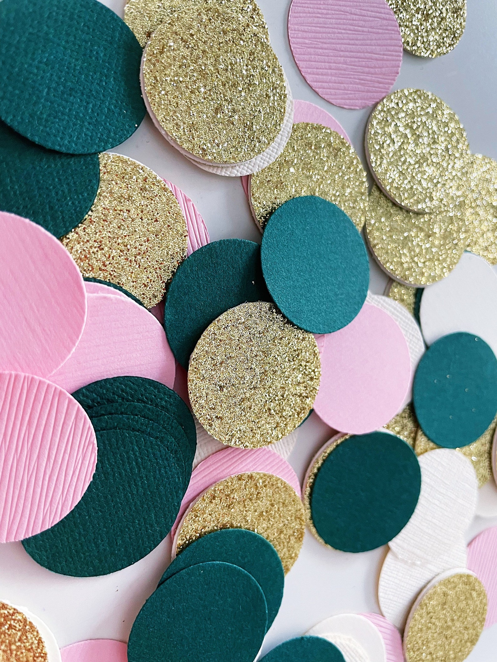 Green Pink and Gold Confetti Mix Jungle Party Decoration - Etsy