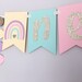 Pastel Rainbow First Birthday Banner, Highchair Banner, Cake Smash ...