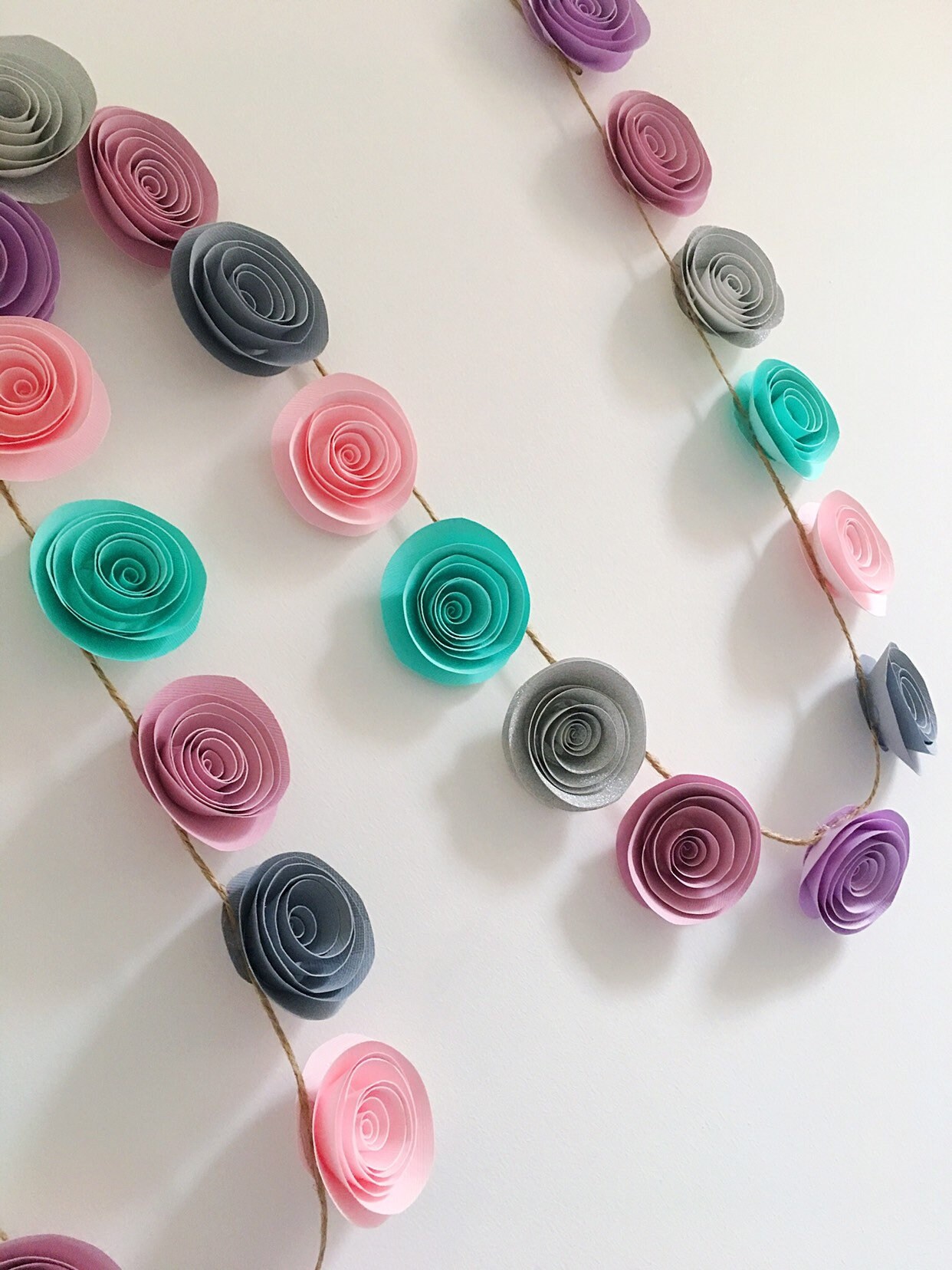 Choose Your Own Custom Colours Paper Flower Garland Photo | Etsy