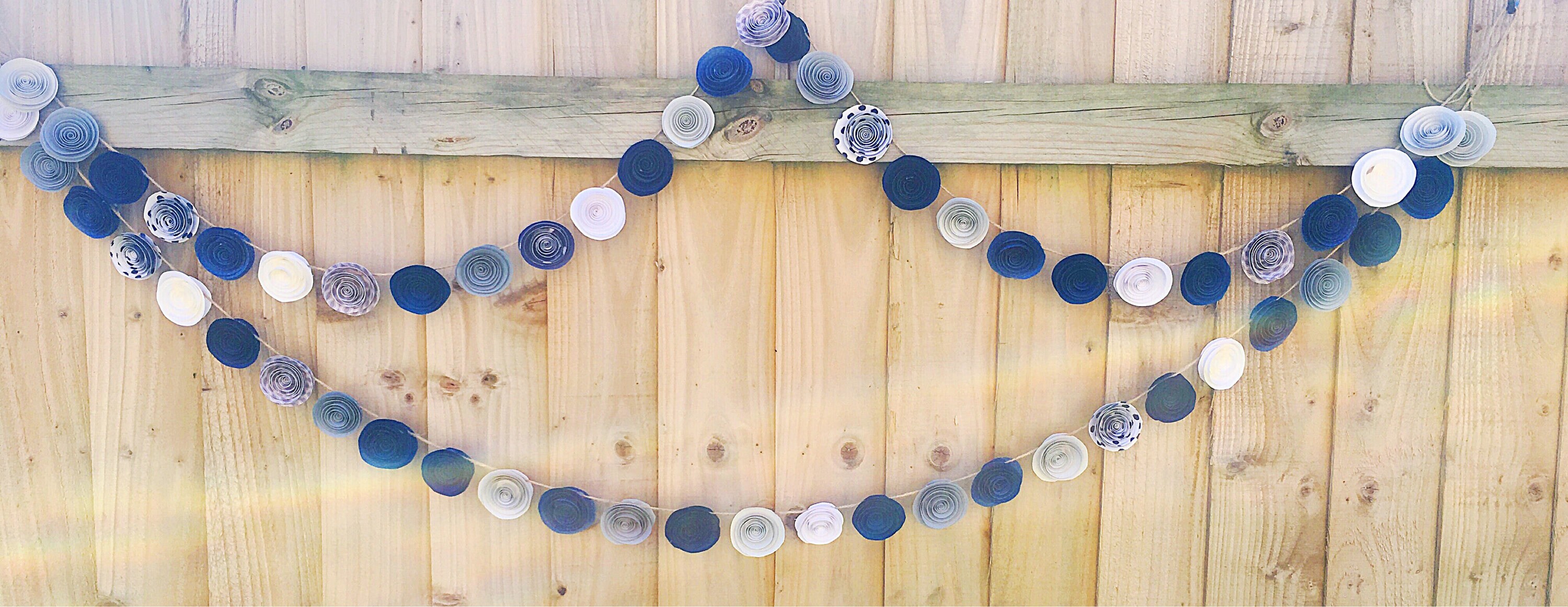 Paper Flower Garland Royal Blue Wedding Flower Garland | Etsy UK