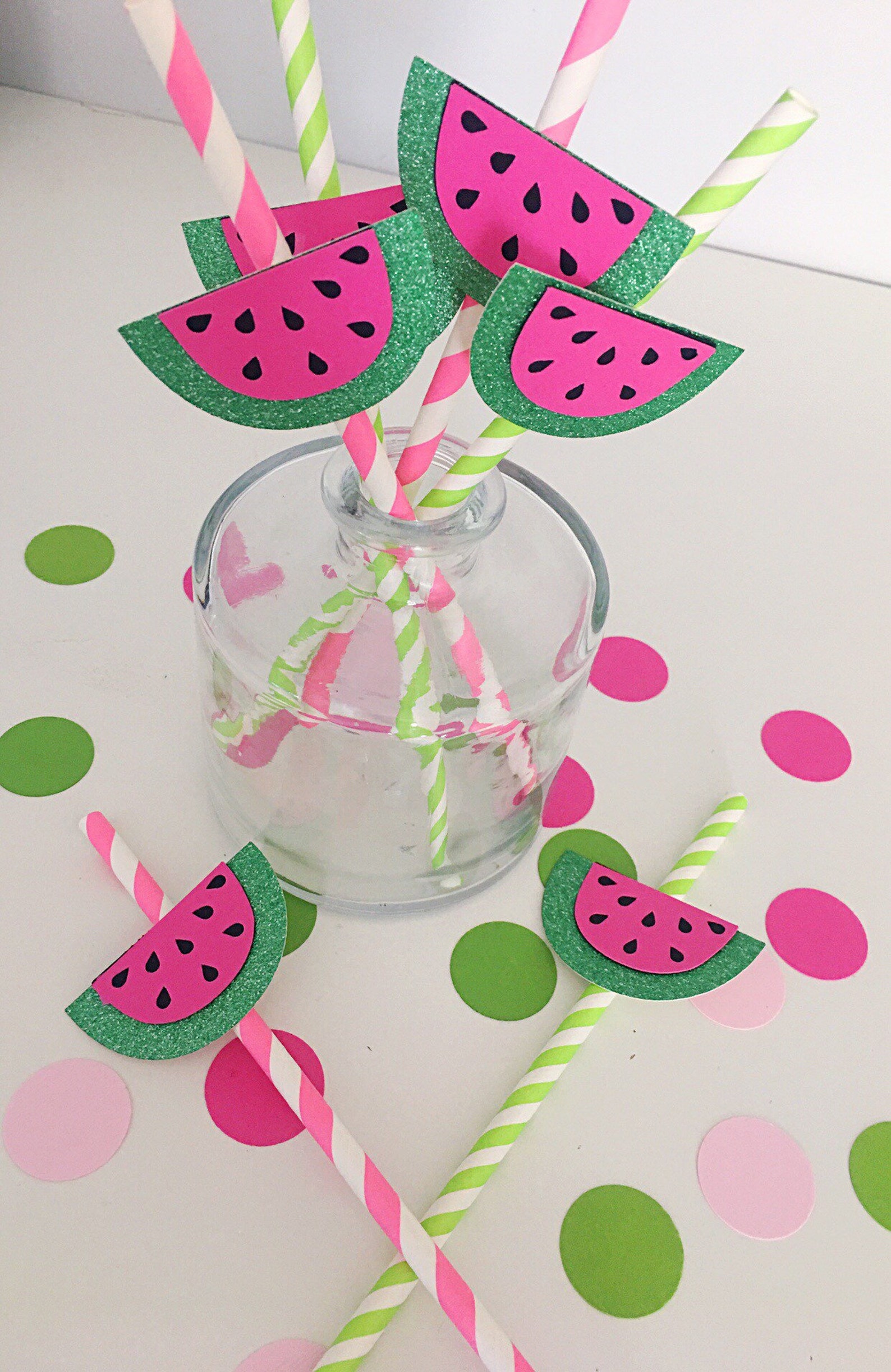Watermelon Party Straws, Summer Bbq, Tropical Party, Summer Themed ...