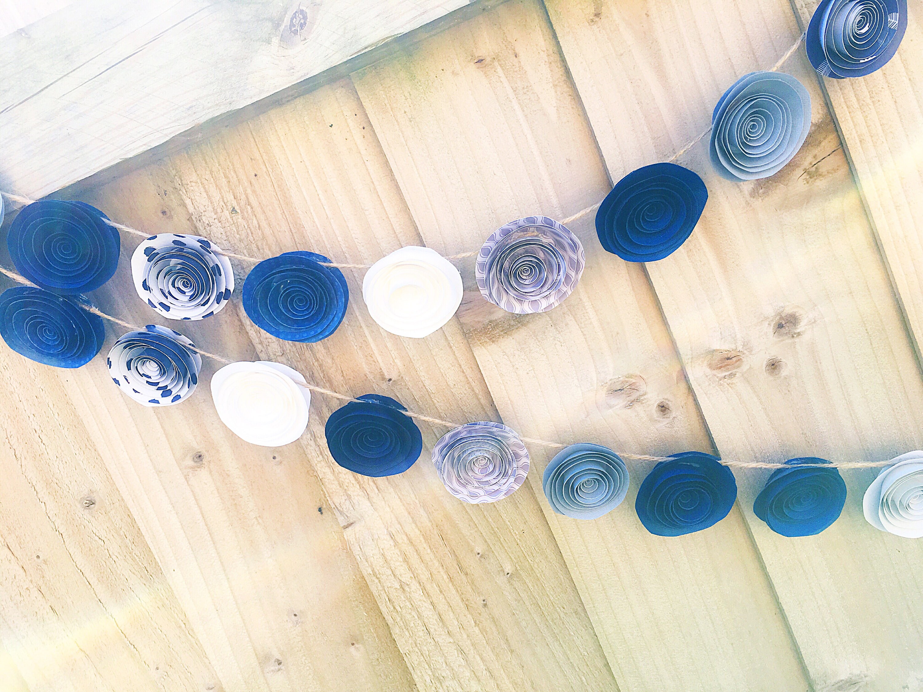 Paper Flower Garland Royal Blue Wedding Flower Garland | Etsy