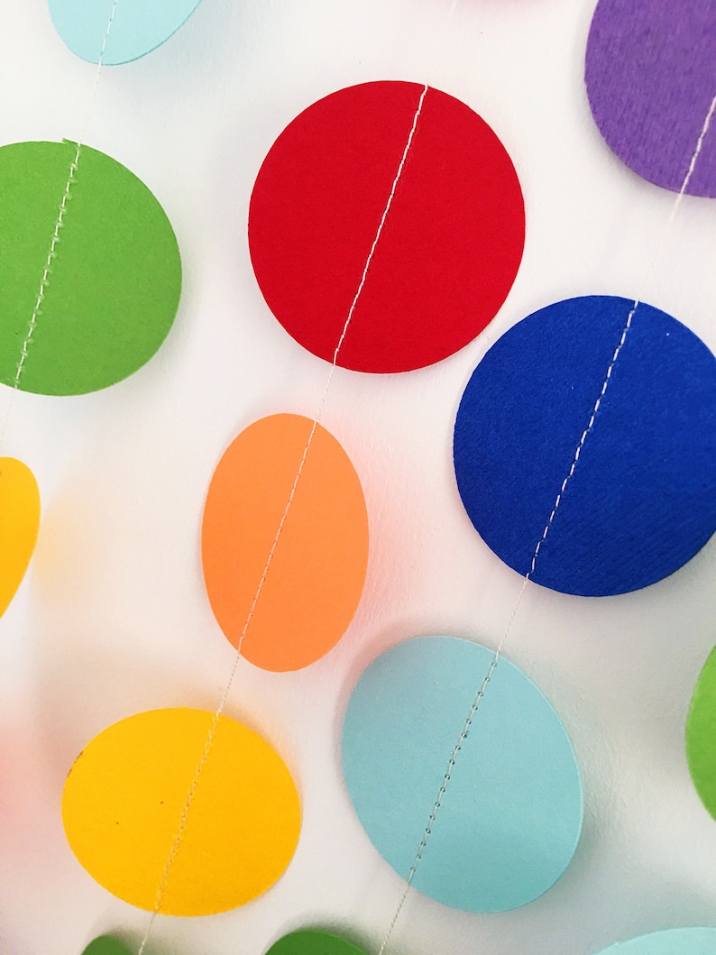 Rainbow paper garland Rainbow party Cake smash Photo | Etsy