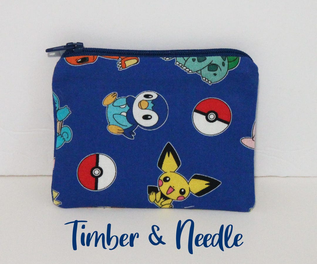 Pokemon Wallet Coin Purse Pokemon Card Pouch Zippered Mini Wallet QUICK ...