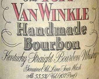 Vintage Pappy Van Winkle Bourbon Label Reproduction Metal Sign | Etsy