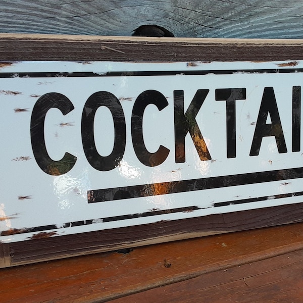 Cocktail Sign for Home Bar - Etsy