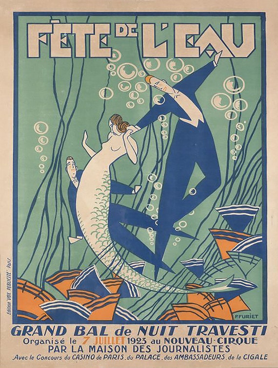 Vintage French Mermaid Reproduction Metal Sign FREE SHIPPING | Etsy