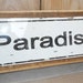 Paradise Metal Sign Mounted on Reclaimed Wood Frame FREE SHIPPING - Etsy
