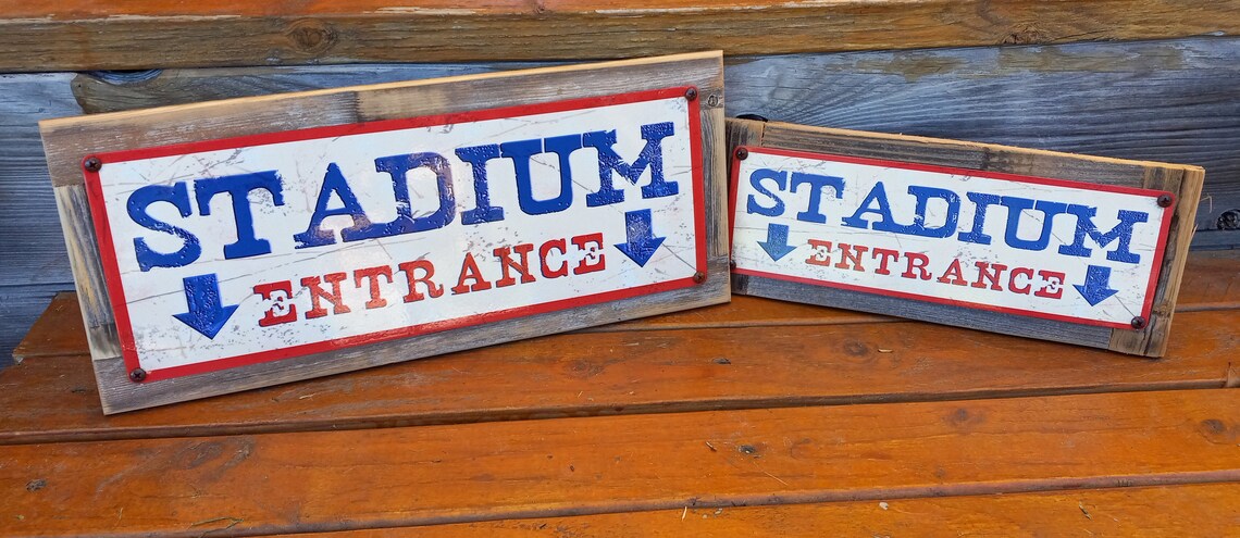 Vintage Stadium Entrance Metal Sign Sports Decor Football - Etsy