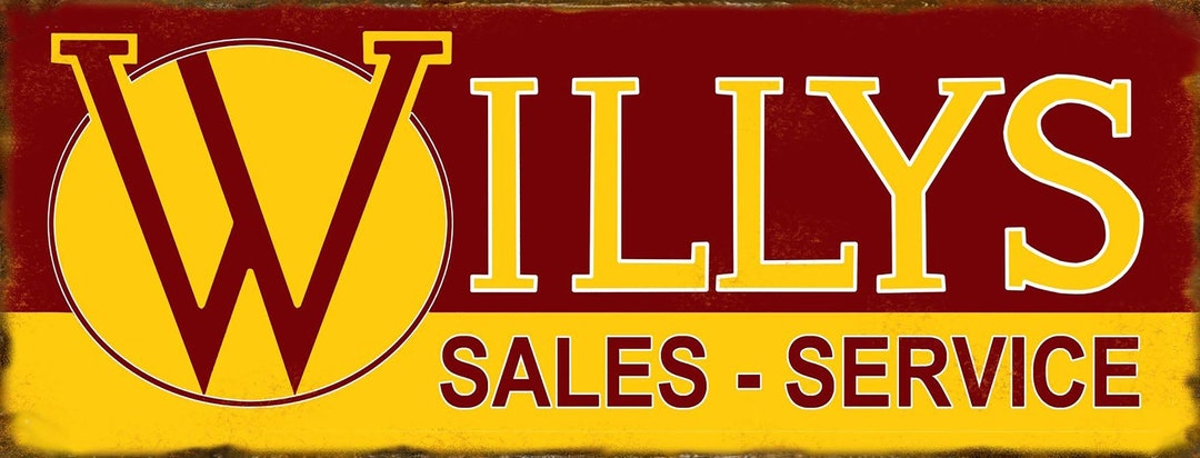 Willys Sales Service Metal Sign Reproduction Ad FREE SHIPPING - Etsy