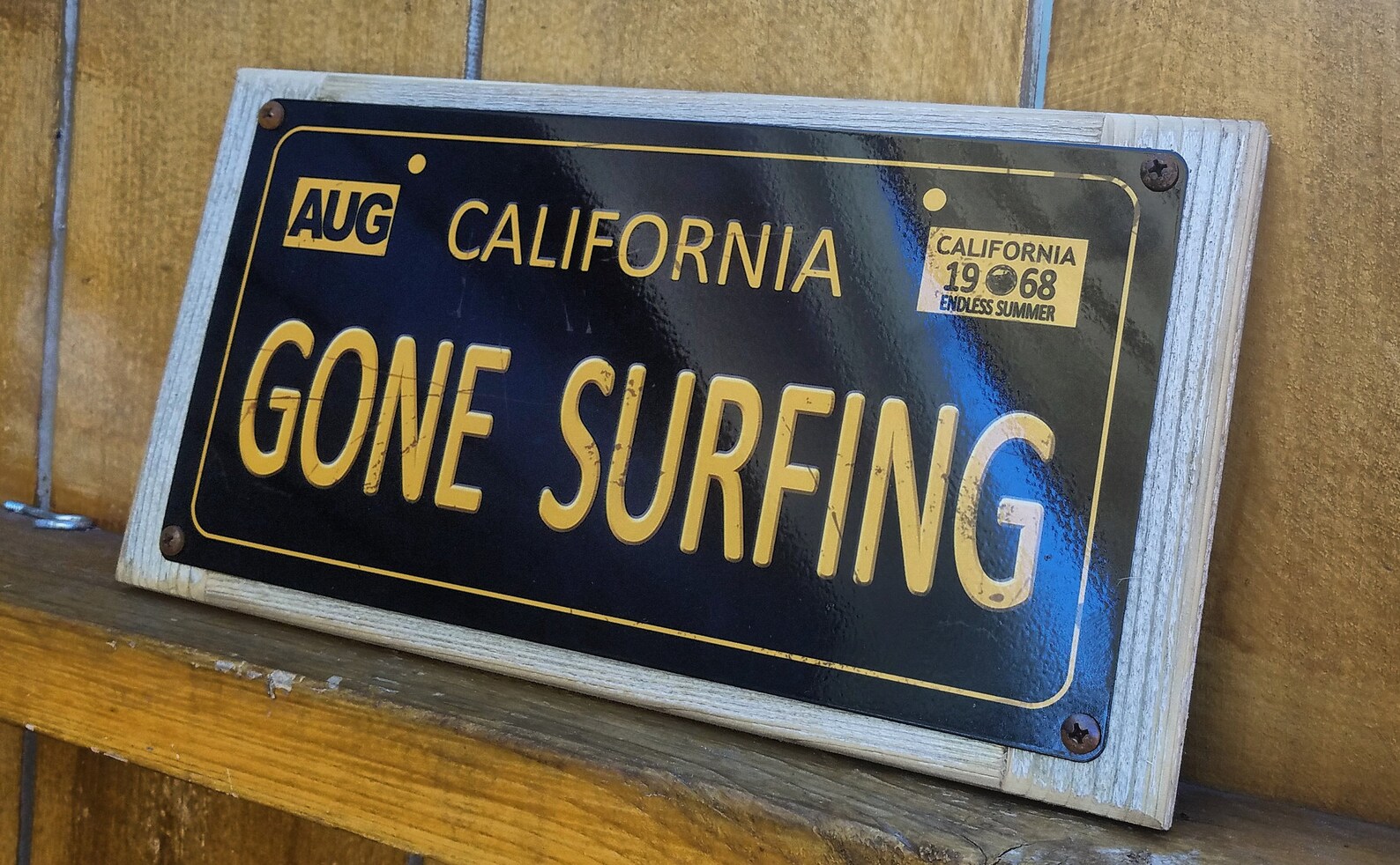 Gone Surfing California License Plate Metal Sign Reclaimed | Etsy