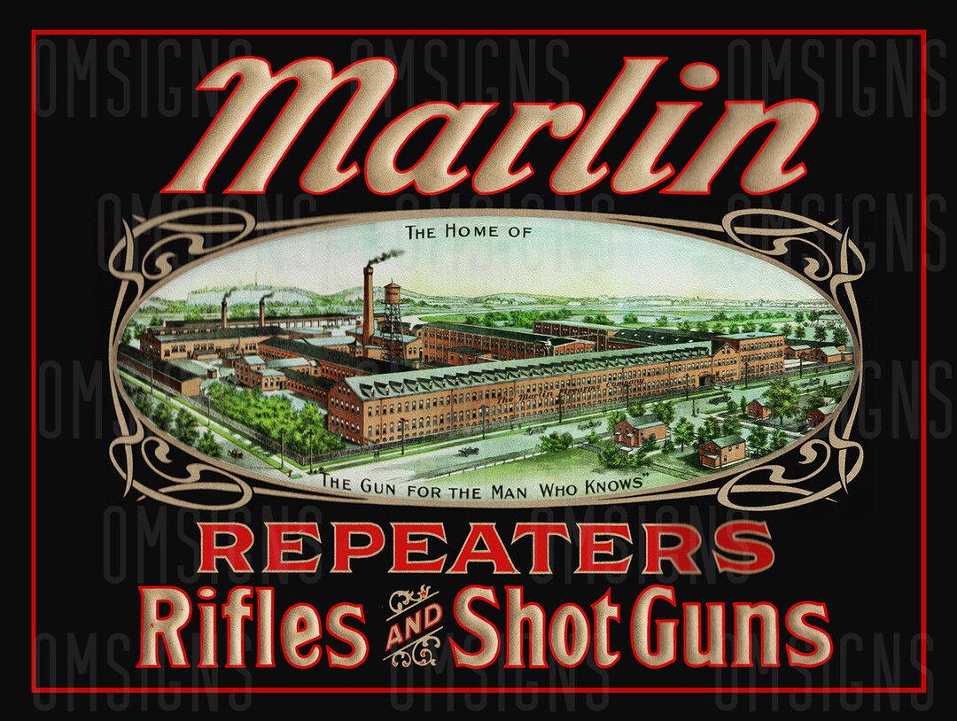Vintage Marlin Rifles Metal Sign Mountain Cabin Decor Reproduction - Etsy