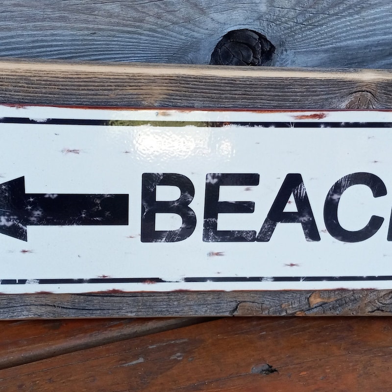 Rustic Beach Sign - Etsy