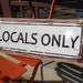 Locals Only Metal Street Sign Reclaimed Wood Frame - Etsy