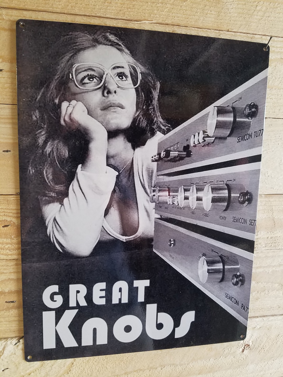 Vintage 'great Knobs' Stereo Advertisement Metal Sign FREE SHIPPING - Etsy