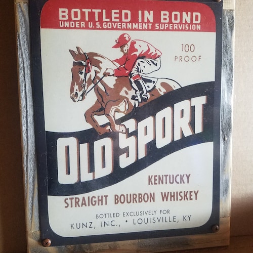 Old Fitzgerald Bourbon Whiskey Metal Sign Barn Wood Frame - Etsy