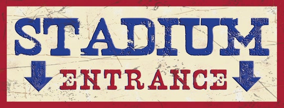 Vintage Stadium Entrance Metal Sign Sports Decor Football | Etsy