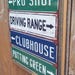 Golf Course Directions Reclaimed Wood Frame Steel Sign FREE SHIPPING - Etsy