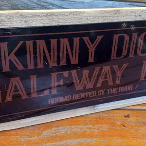 Skinny Dicks Halfway Inn Metal Sign Reclaimed Barn Wood Frame FREE ...