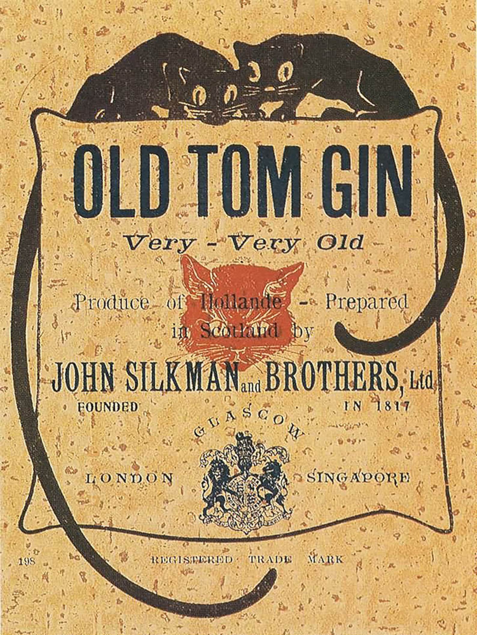 Old Tom Gin Label Metal Sign Bar Decor Reproduction Vintage - Etsy