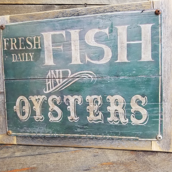 Fresh Fish Sign - Etsy