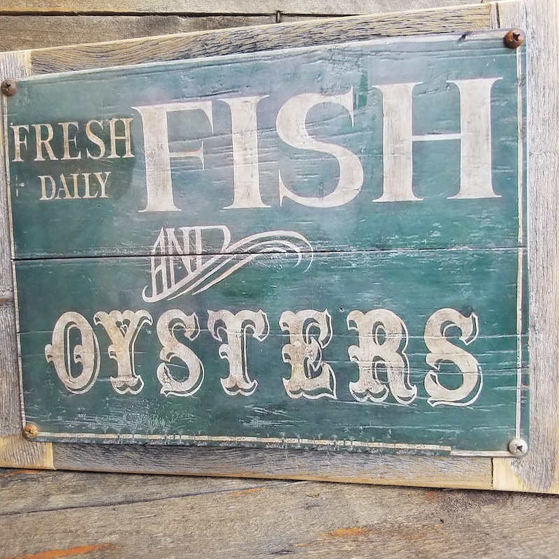 Fresh Fish Sign - Etsy