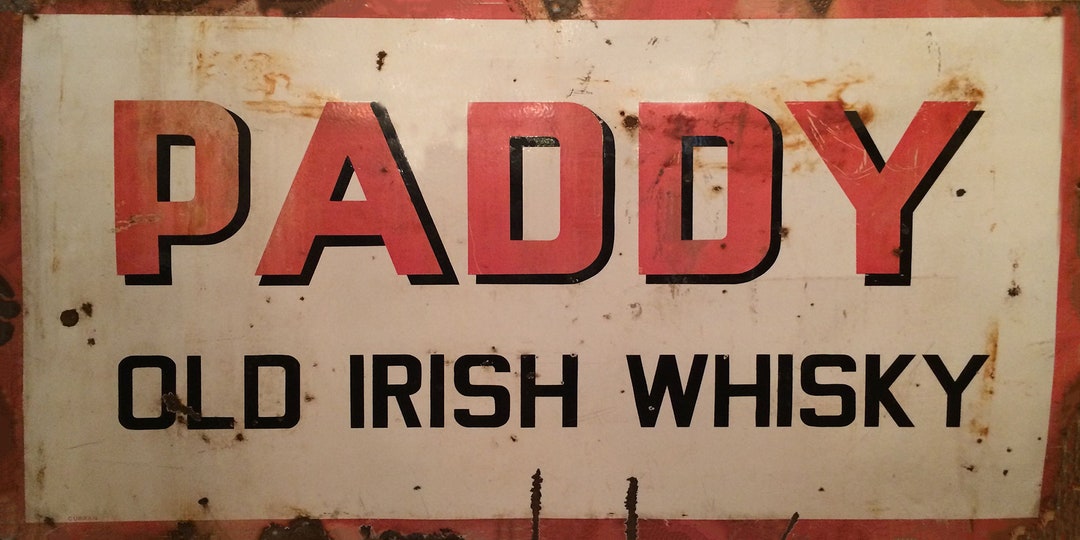 Vintage Paddy Old Irish Whiskey Ad Reproduction Metal Sign FREE ...