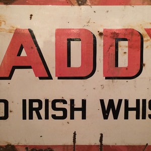 Vintage Paddy Old Irish Whiskey Ad Reproduction Metal Sign FREE ...