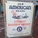 Old American Whiskey Label Reproduction Metal Sign Wood Frame FREE ...